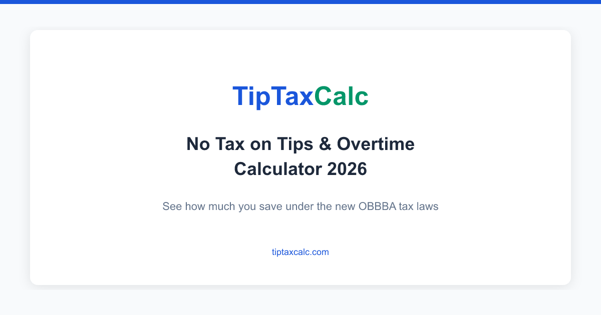 Tipping Guide & Calculator (2026) | TipTaxCalc